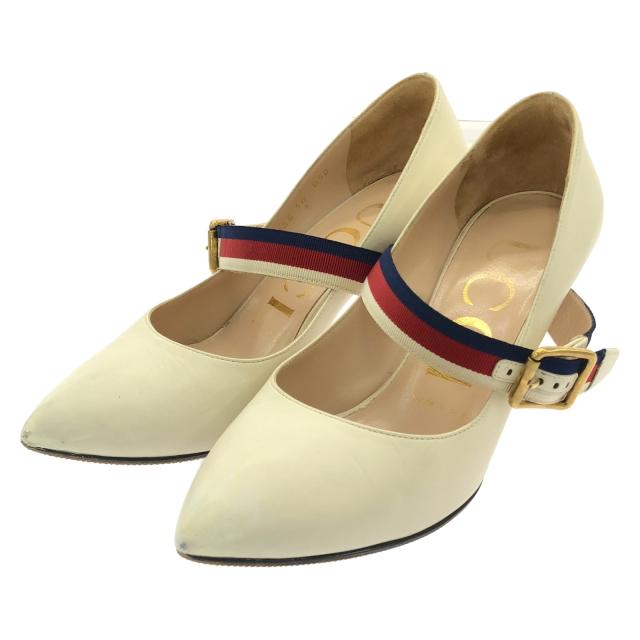 グッチ GUCCI シューズ パンプス パンプス 靴 レザー レディース アイボリー系 475086 【中古】