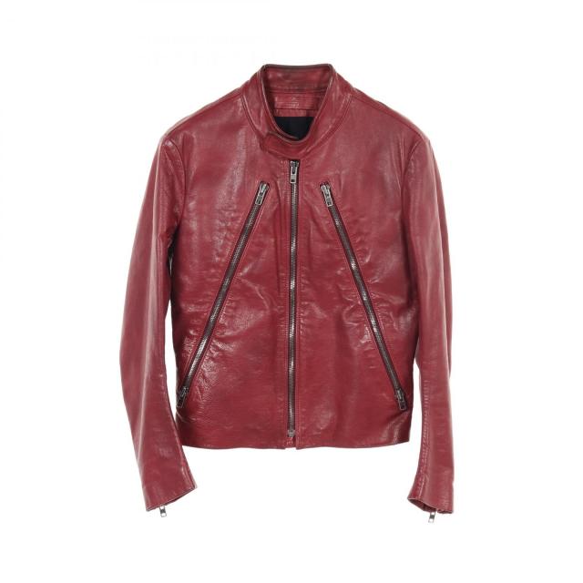 メゾン マルジェラ Maison Margiela 革ジャン 衣料品 アウター レザー メンズ ボルドー系 50AM015607554 【中古】