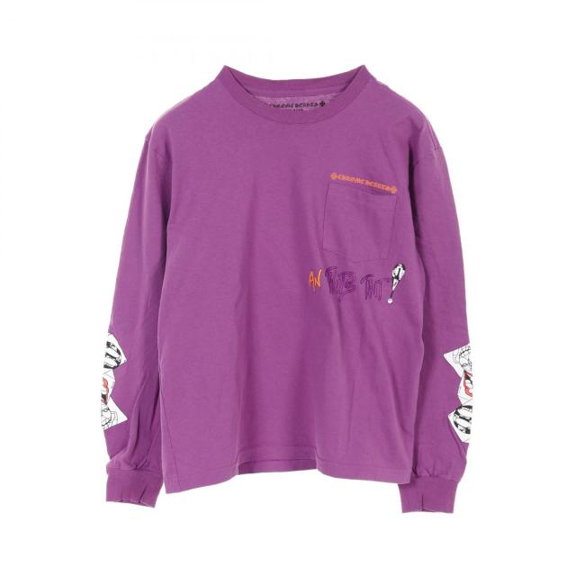 クロムハーツ CHROME HEARTS Chrome Hearts × MATTY BOY I WANT MORE NOT LESS カットソー 衣料品 トップス コットン メンズ パープル系 【中古】