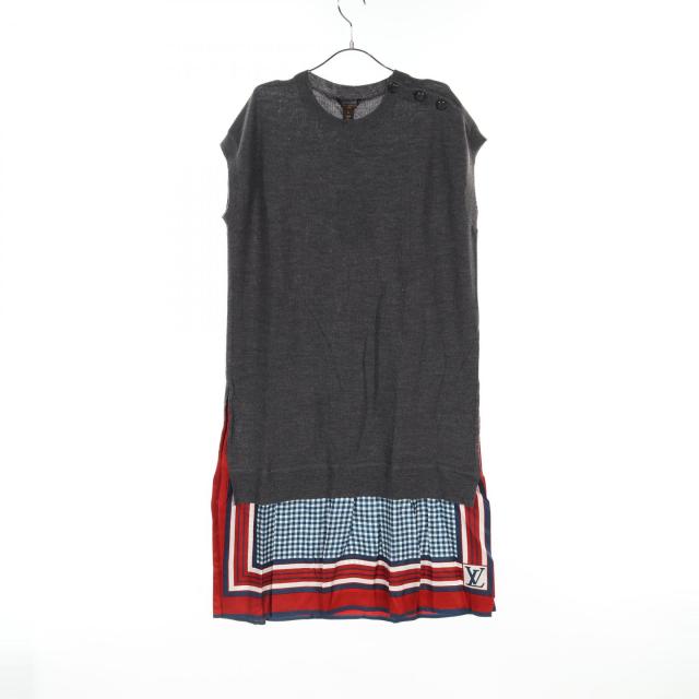 ルイ・ヴィトン LOUIS VUITTON ワンピース 衣料品 トップス ウール シルク レディース グレー系 / マルチカラー 【中古】