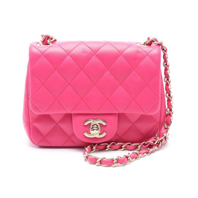 シャネル CHANEL ミニマトラッセ ショルダーバッグ バッグ レザー レディース ピンク系 【中古】