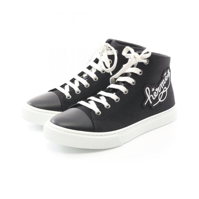 エルメス HERMES イリコ スニーカー 靴 キャンバス レディース ブラック系 / マルチカラー 【中古】