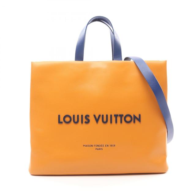 ルイ・ヴィトン LOUIS VUITTON ショッパー トート MM トートバッグ バッグ レザー メンズ レディース オレンジ系 M24457 【中古】