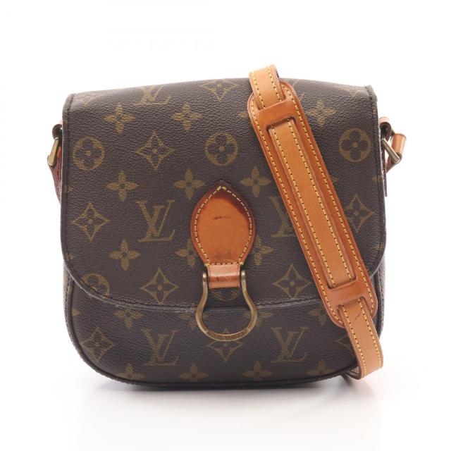ルイ・ヴィトン LOUIS VUITTON サンクルーPM ショルダーバッグ バッグ PVCコーティングキャンバス レザー モノグラム レディース ブラウン系 M51244 【中古】