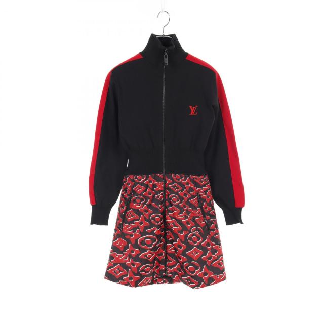 ルイ・ヴィトン LOUIS VUITTON × URS FISCHER モノグラム ワンピース 衣料品 トップス ポリエステル レディース ブラック系 / レッド系 FKKD02ZIS 【中古】