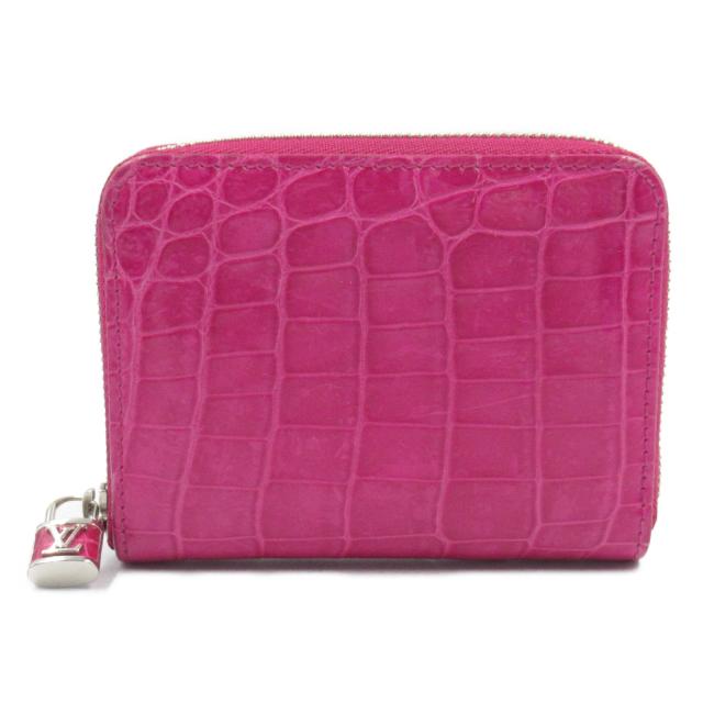 ルイ・ヴィトン LOUIS VUITTON ジッピー・パース ケース 財布 レザー クロコダイル ブリリアント レディース ピンク系 ローズフューシャ N96512 【中古】