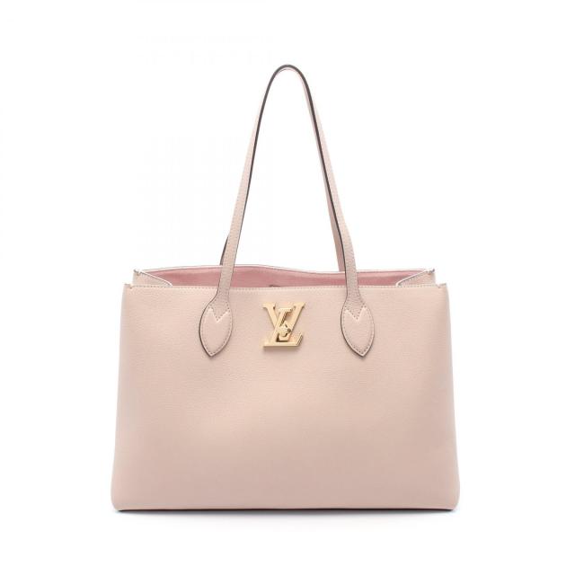 ルイ・ヴィトン LOUIS VUITTON ロックミー ショッパー グレージュ トートバッグ バッグ レザー レディース ベージュ系 M57346 【中古】