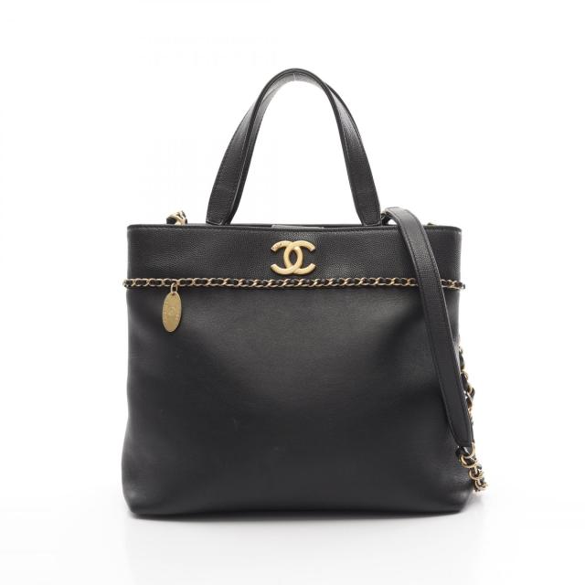 シャネル CHANEL ココマーク マトラッセ ショルダーバッグ バッグ レザー グレインドカーフスキン レディース ブラック系 【中古】