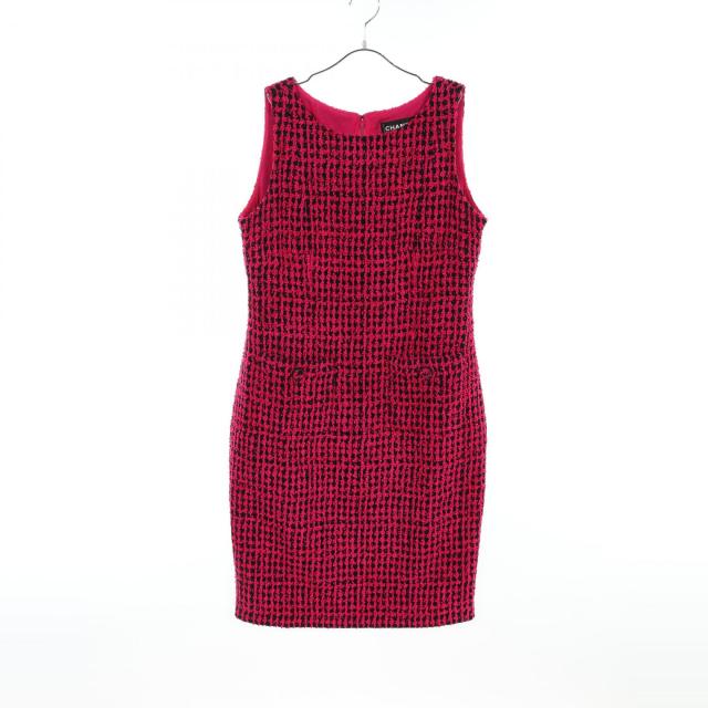 シャネル CHANEL ワンピース 衣料品 トップス レーヨン コットン ウール レディース ピンク系 / ブラック系 P55184V41404 【中古】