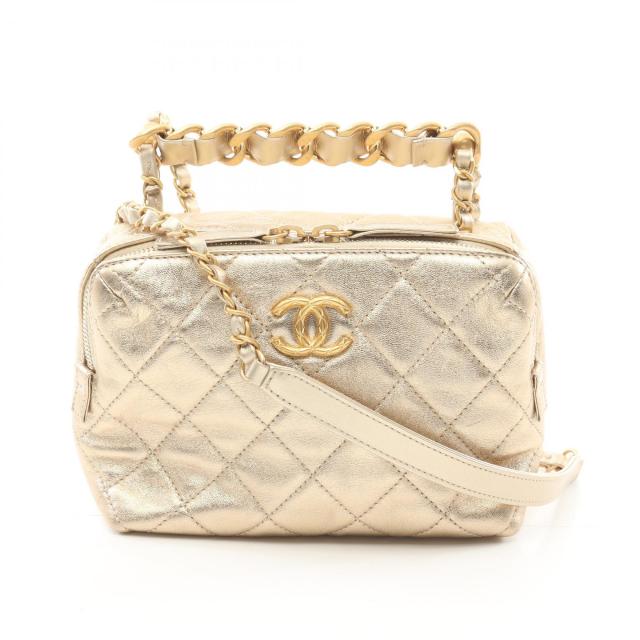 シャネル CHANEL マトラッセ ショルダーバッグ バッグ レザー レディース ゴールド系 【中古】