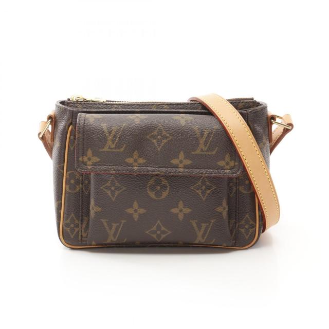 ルイ・ヴィトン LOUIS VUITTON ヴィバシテPM ショルダーバッグ バッグ PVCコーティングキャンバス レザー モノグラム レディース ブラウン系 M51165 【中古】