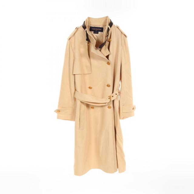 ルイ・ヴィトン LOUIS VUITTON ベルトカラー LVボタン トレンチコート 衣料品 アウター ウール ビスコース レディース ベージュ系 RW231W US8 FOCX27 【中古】