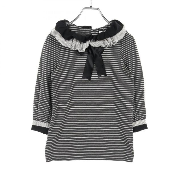 シャネル CHANEL カットソー 衣料品 トップス コットン ナイロン レディース ブラック系 / ホワイト系 P34294K00963 【中古】