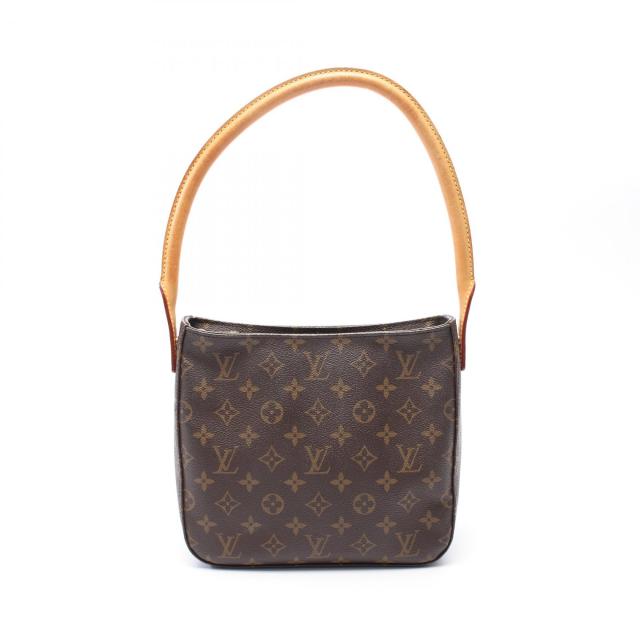 ルイ・ヴィトン LOUIS VUITTON ルーピングMM ショルダーバッグ バッグ PVCコーティングキャンバス レザー モノグラム レディース ブラウン系 M51146 【中古】