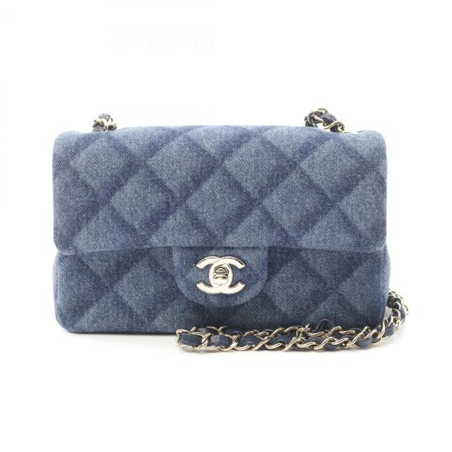 シャネル CHANEL ミニマトラッセ20 ショルダーバッグ バッグ デニム レディース ネイビー系 A69900 【中古】