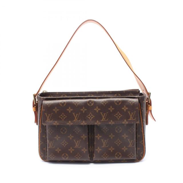 ルイ・ヴィトン LOUIS VUITTON ヴィバシテGM ショルダーバッグ バッグ PVCコーティングキャンバス レザー モノグラム レディース ブラウン系 M51163 【中古】