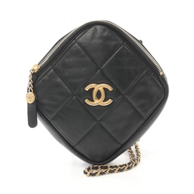 シャネル CHANEL マトラッセ ショルダーバッグ バッグ ラムスキン（羊革） レディース ブラック系 AS2201 【中古】
