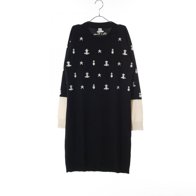 エルメス HERMES Poste et Cavalerie ワンピース 衣料品 トップス カシミヤ レディース ブラック系 / ホワイト系 【中古】