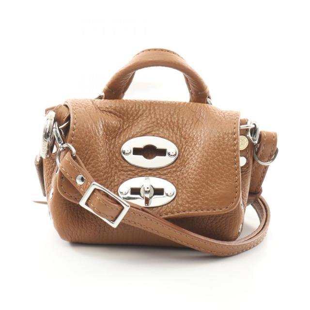 ザネラート ZANELLATO POSTINA MINI ポスティーナ ミニ ショルダーバッグ バッグ レザー レディース ブラウン系 【中古】