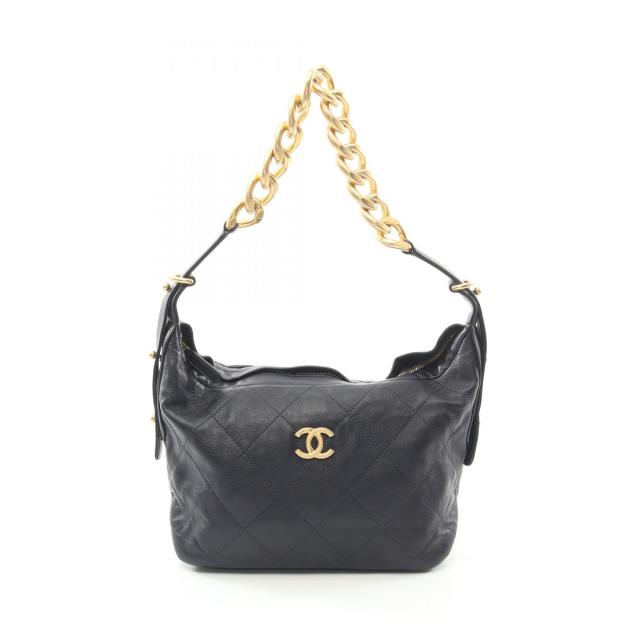 シャネル CHANEL マトラッセ ショルダーバッグ バッグ レザー レディース ネイビー系 AS2910 【中古】