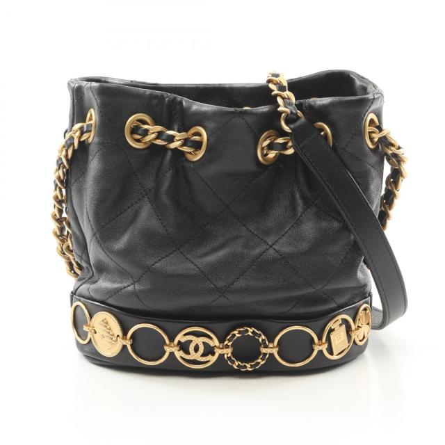 シャネル CHANEL マトラッセ ショルダーバッグ バッグ ラムスキン（羊革） レディース ブラック系 AS4246 【中古】