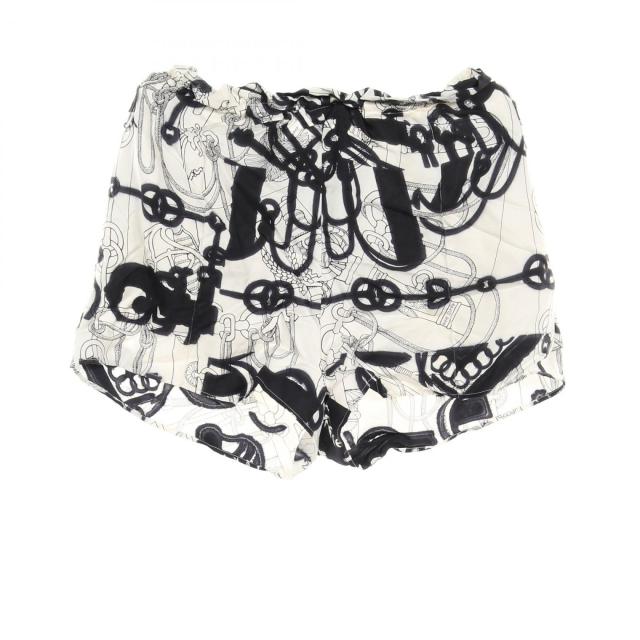 エルメス HERMES パンツ 衣料品 ボトムス シルク シルク レディース ホワイト系 / ブラック系 【中古】