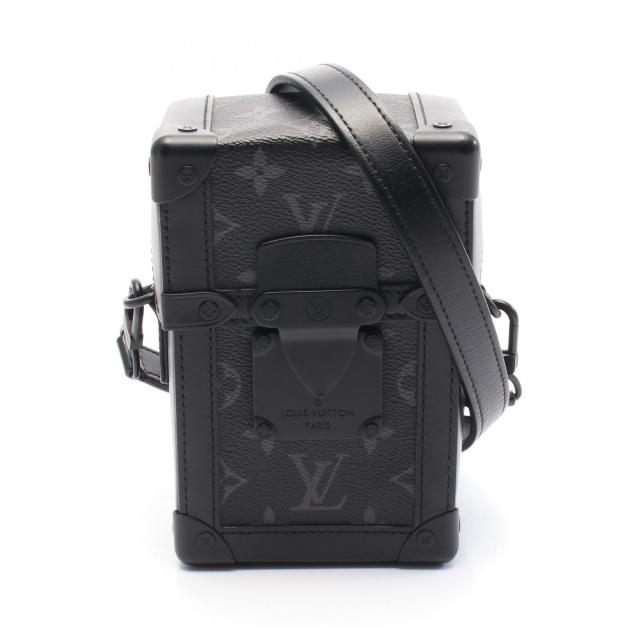 ルイ・ヴィトン LOUIS VUITTON ヴェルティカルトランク ウェアラブルウォレット ショルダーバッグ バッグ PVCコーティングキャンバス レザー モノグラム・エクリプス メンズ ブラック系 M82077 【中古】