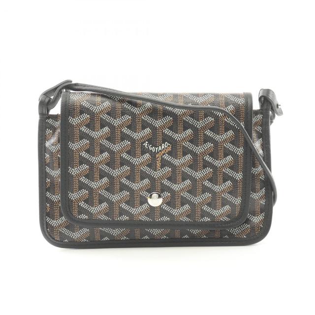 ゴヤール GOYARD プリュメ ポーチウォレット ショルダーバッグ バッグ PVCコーティングキャンバス レザー レディース ブラック系 / マルチカラー 【中古】