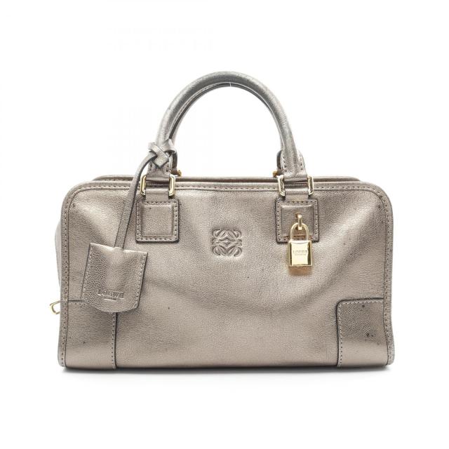 ロエベ LOEWE アマソナ28 ハンドバッグ バッグ レザー レディース グリーン系 【中古】