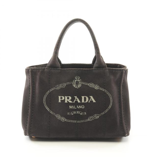 プラダ PRADA CANAPA カナパ トートバッグ バッグ キャンバス レディース ブラック系 1BG439 【中古】