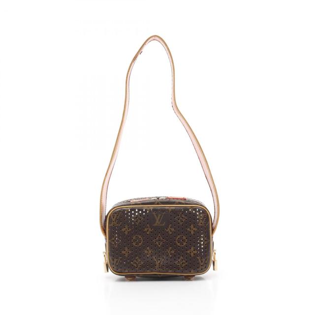 ルイ・ヴィトン LOUIS VUITTON ミニ トロカデロ ショルダーバッグ バッグ PVCコーティングキャンバス レザー モノグラム・ペルフォ レディース ブラウン系 / オレンジ系 / オランジュ M95177 【中古】
