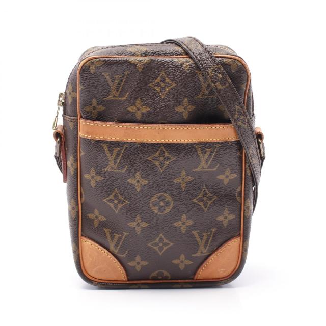 ルイ・ヴィトン LOUIS VUITTON ダヌーブ ショルダーバッグ バッグ PVCコーティングキャンバス レザー モノグラム レディース ブラウン系 M45266 【中古】