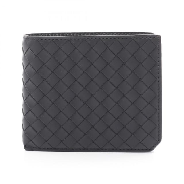 ボッテガヴェネタ BOTTEGA VENETA イントレチャート ピッコロ 二つ折り財布 財布 レザー メンズ ブラック系 805654V4LQ28803 【新品】