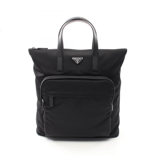 プラダ PRADA TESSUTO リュックサック バックパック バッグ ナイロン サフィアーノレザー メンズ ブラック系 2VG0982DMGF0002 【新品】