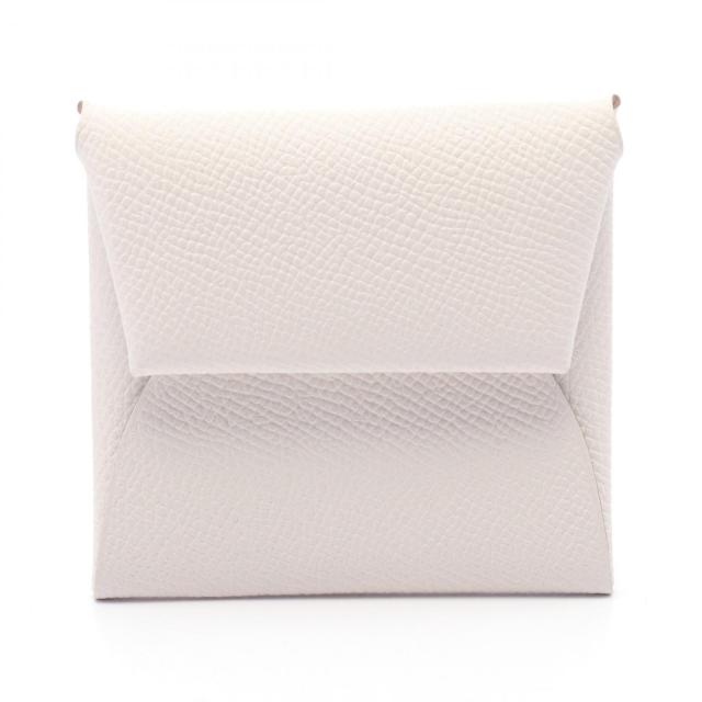 エルメス HERMES バスティア ケース 財布 レザー ヴォーエプソン ヴォーエプソン レディース ホワイト系 【中古】