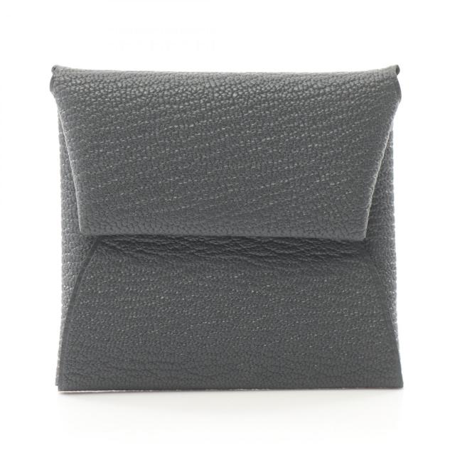 エルメス HERMES バスティア ヴェルソ ケース 財布 レザー シェーブル シェーブル レディース グレー系 グリミスティ 【中古】