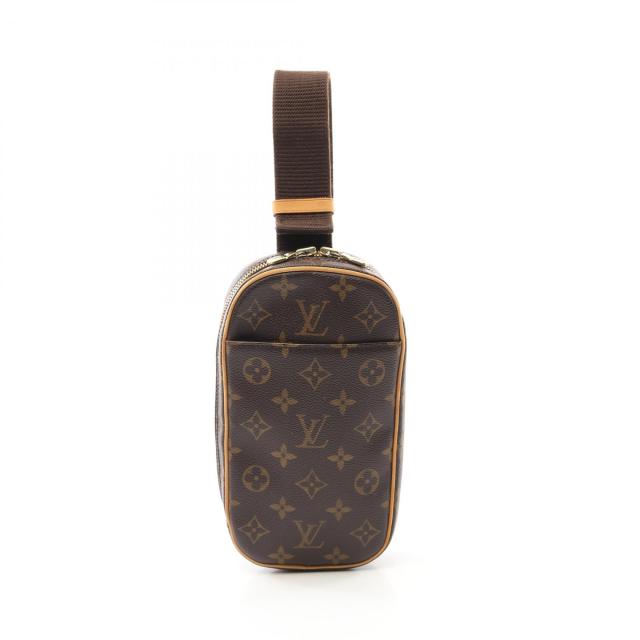 ルイ・ヴィトン LOUIS VUITTON ポシェットガンジュ ウエストバッグ ボディバッグ バッグ PVCコーティングキャンバス レザー モノグラム メンズ レディース ブラウン系 M51870 【中古】