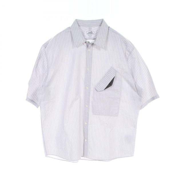 エルメス HERMES 衣料品 トップス コットン メンズ グレー系 / ホワイト系 【中古】