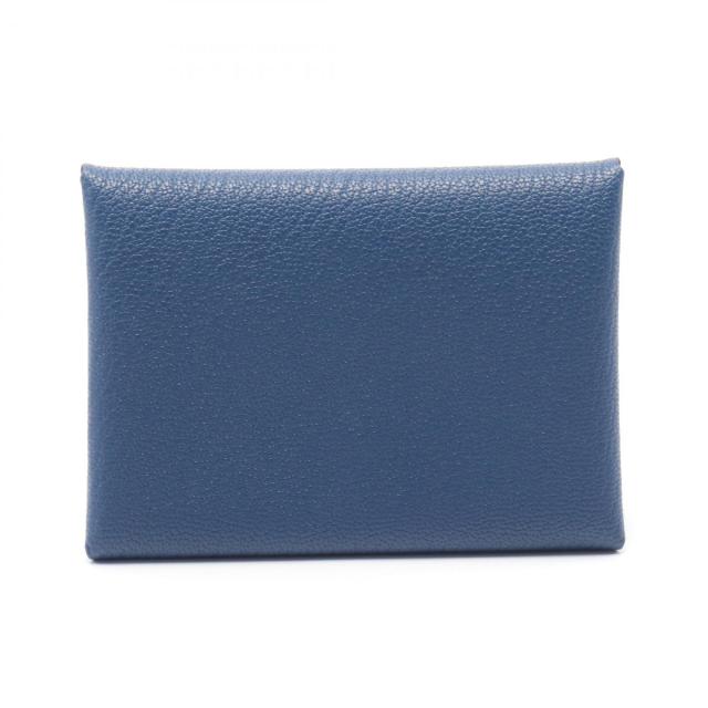 エルメス HERMES カルヴィデュオ ブルータイ ケース 財布 シェーブル シェーブル レディース ブルー系 【中古】