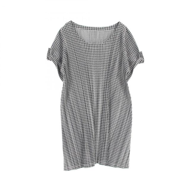 プリーツプリーズ PLEATS PLEASE ワンピース 衣料品 トップス コットン ポリエステル レディース グレー系 / ブラック系 PP13-JH686 【中古】