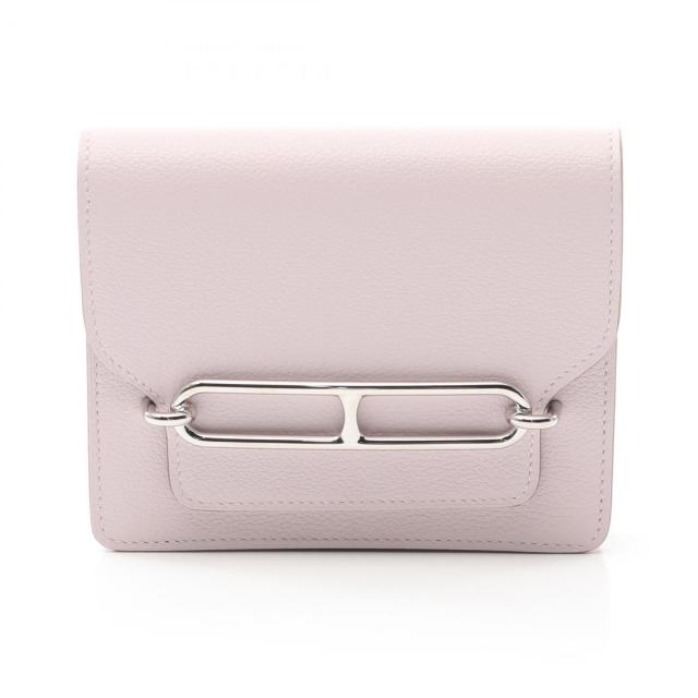 エルメス HERMES ルリ スリム 二つ折り財布 財布 レザー エバーカラー エバーカラー レディース パープル系 082212CK 【中古】