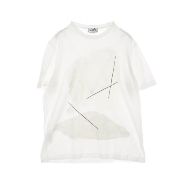 エルメス HERMES カットソー 衣料品 トップス コットン メンズ ホワイト系 / グレー系 51-5730 【中古】