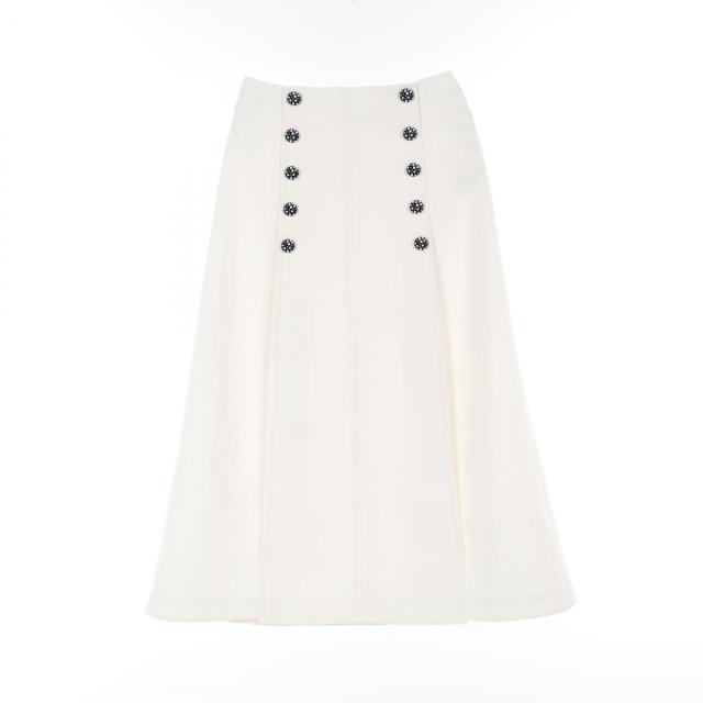 ルイ・ヴィトン LOUIS VUITTON LV × YK テクニカルギャバジンミディスカート スカート 衣料品 ボトムス ポリエステル レディース ホワイト系 RW231JP89FOSK16 【中古】