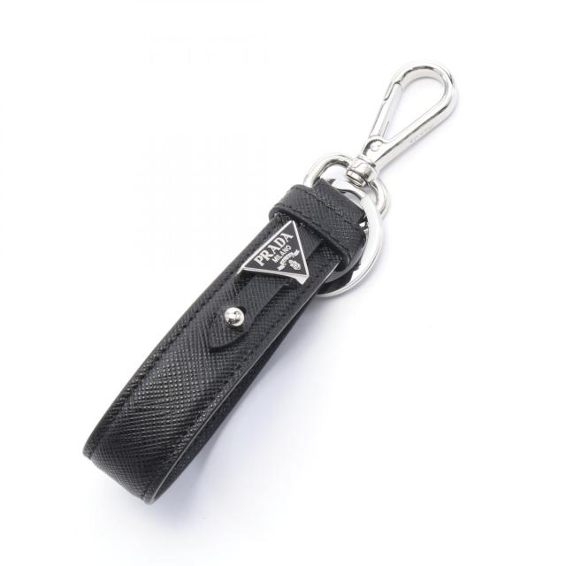 プラダ PRADA SAFFIANO チャーム アクセサリー サフィアーノレザー メンズ レディース ブラック系 2PP68T53F0002 【新品】