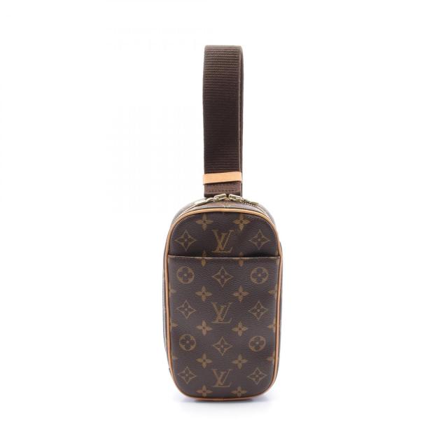 ルイ・ヴィトン LOUIS VUITTON ポシェットガンジュ ウエストバッグ ボディバッグ バッグ PVCコーティングキャンバス レザー モノグラム メンズ レディース ブラウン系 M51870 【中古】
