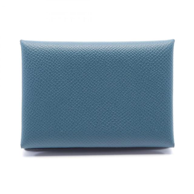 エルメス HERMES カルヴィデュオ ケース 財布 レザー ヴォーエプソン ヴォーエプソン レディース グリーン系 【中古】