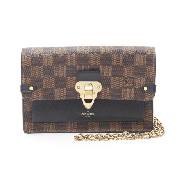 ルイ・ヴィトン LOUIS VUITTON ポルトフォイユ ヴァヴァン ショルダーバッグ バッグ PVCコーティングキャンバス レザー ダミエ レディース ブラウン系 N60221 【中古】