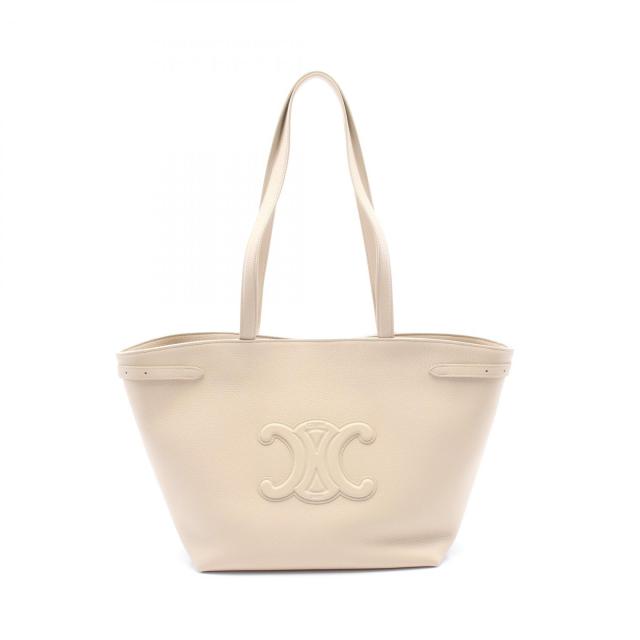 セリーヌ CELINE ミディアム カバ アナイス キュイル トリオンフ トートバッグ バッグ レザー レディース アイボリー系 116853ENY02PA 【新品】