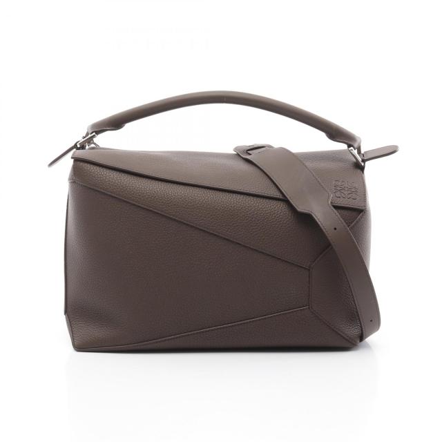ロエベ LOEWE パズルエッジ ラージ ハンドバッグ バッグ レザー レディース ブラウン系 B510P00X05 【新品】