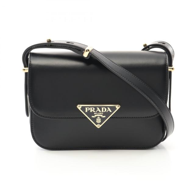 プラダ PRADA SOFT CALF ショルダーバッグ バッグ レザー レディース ブラック系 1BD375ASKF0002 【新品】